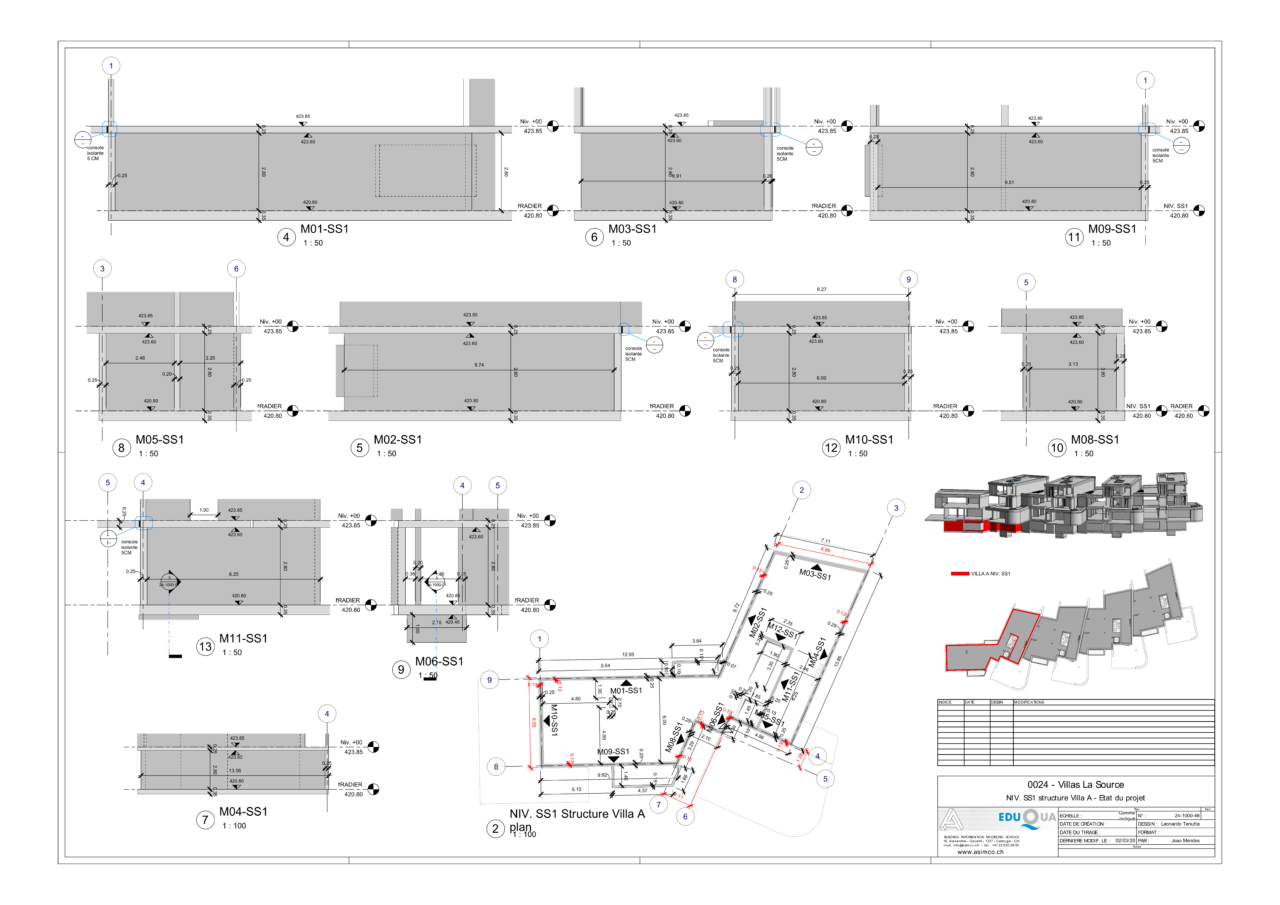 PLANS DE COFFRAGES ET RESERVATIONS BA | asimco